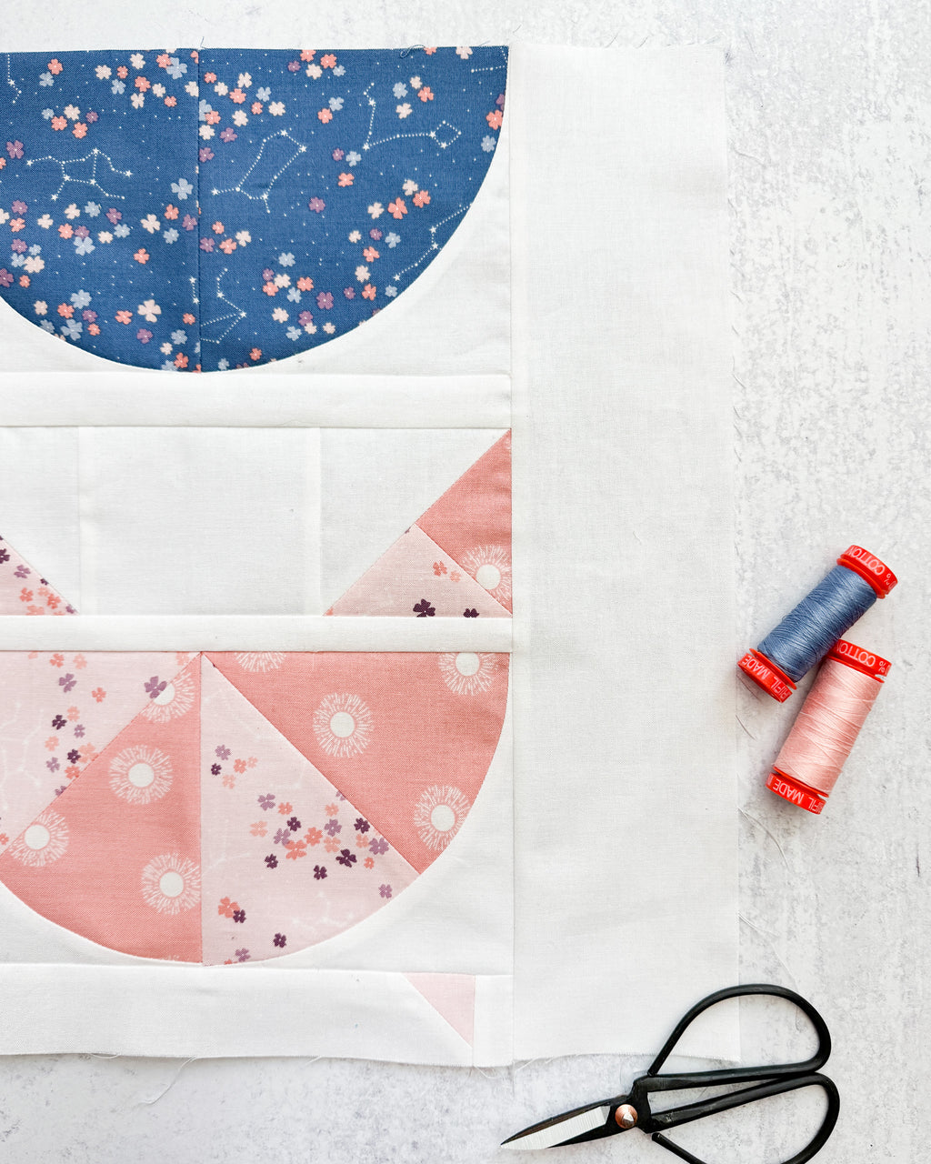 Cosmic Mini - Cancer Quilt Block - Cotton and Joy